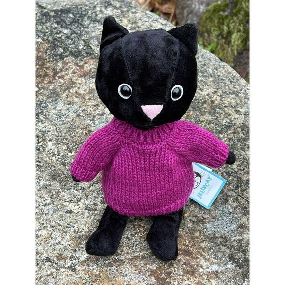 Jellycat | Toys | Jellycat Londonfuschia Knitten Kitten Plushblack Cat ...